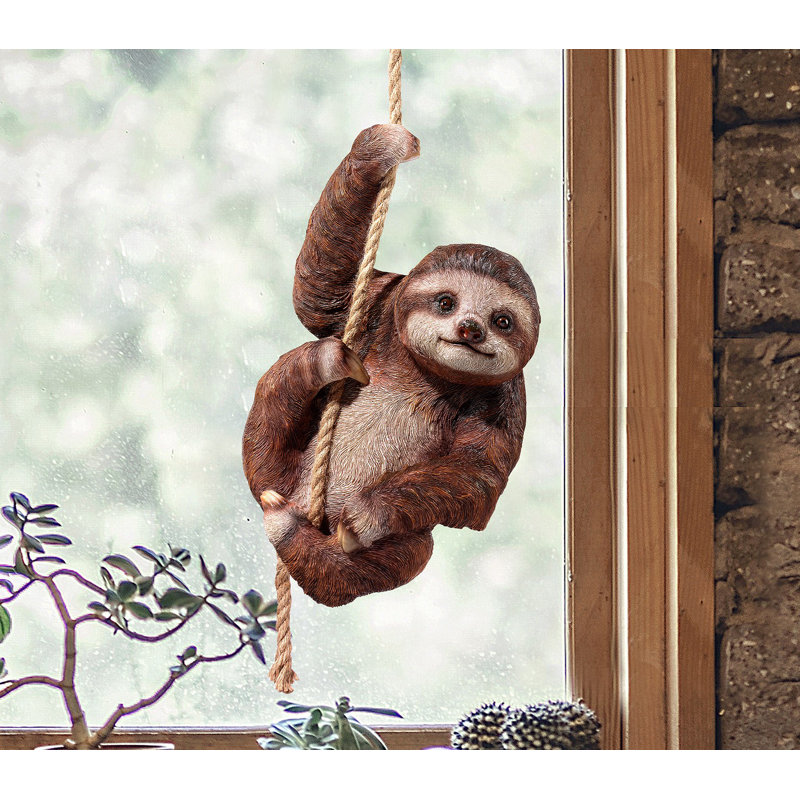 Design Toscano Hanging Horatio the 3-Toed Sloth Statue & Reviews | Wayfair