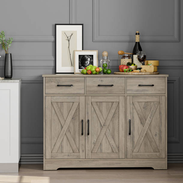 Laurel Foundry Modern Farmhouse Tahara 42.5" Wide 3 Drawer Sideboard ...