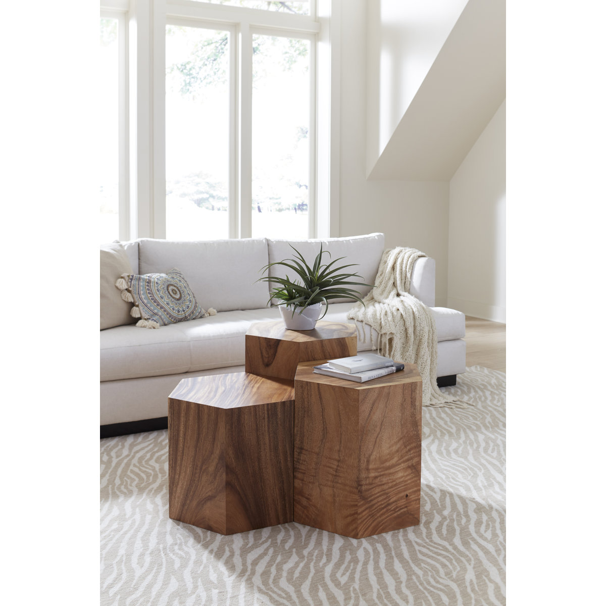 Phillips Collection Honey Comb Solid Wood Block End Table | Perigold