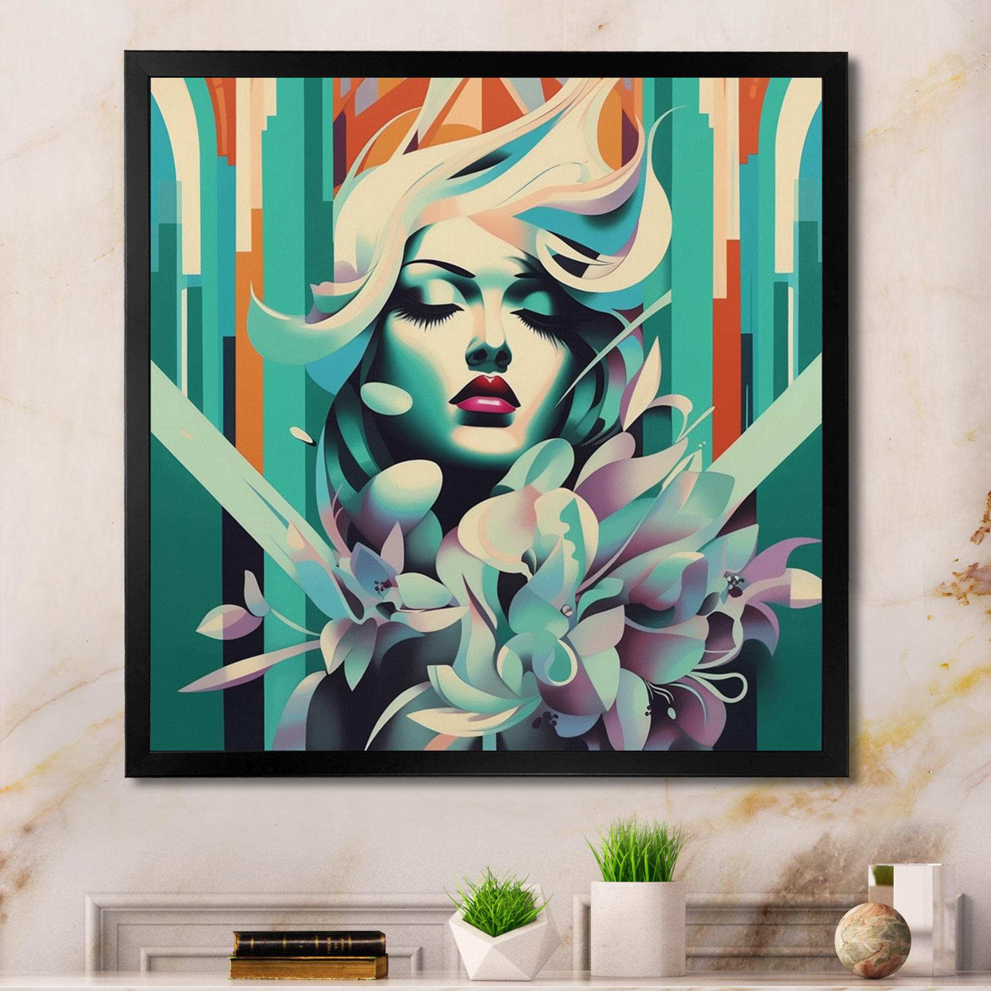 Mercer41 Mesmerizing Female Art Deco Framed On Canvas Print | Wayfair