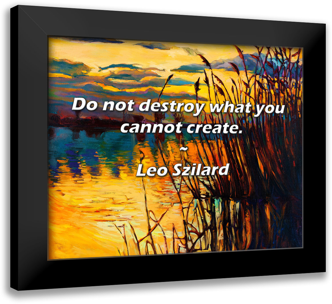 Latitude Run® Leo Szilard Quote: Do not destroy what you cannot create ...
