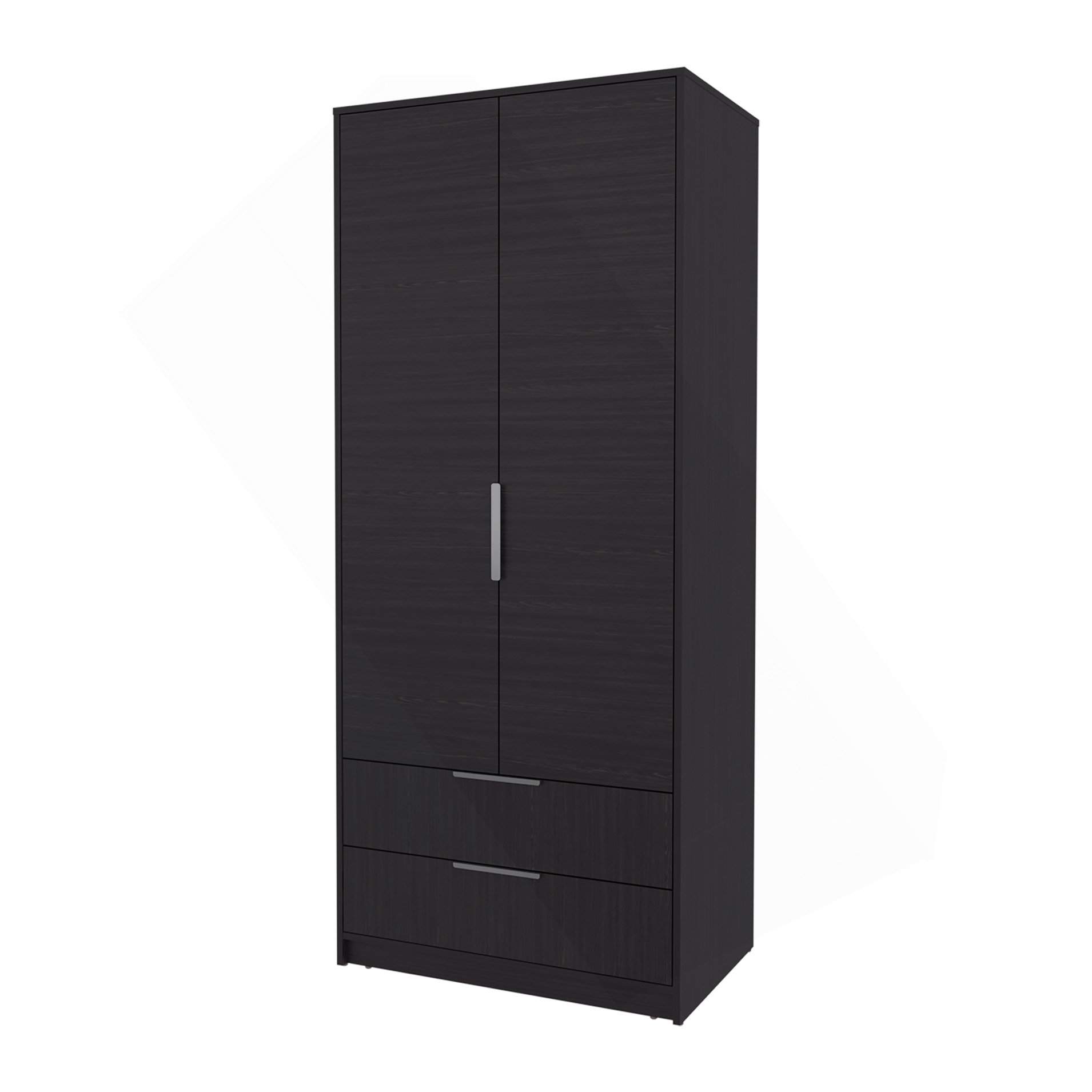 Latitude Run® Forest 2 Door Wardrobe With Hanging Rod And 2 Drawers ...