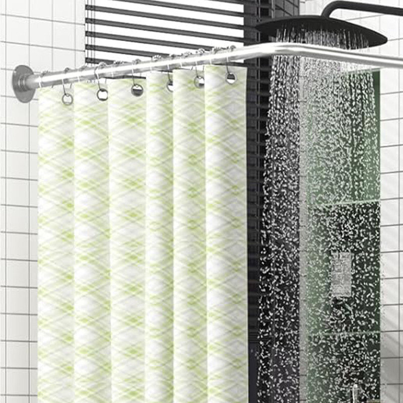 LIKOBI L Shaped Shower Curtain Rod,Adjustable Corner Shower Curtain Rod ...