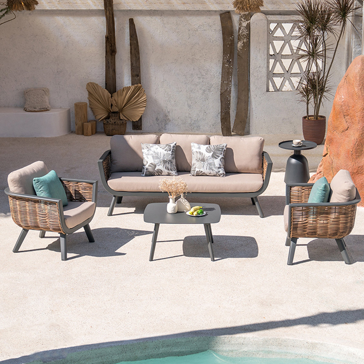 Corrigan Studio® Botnick The outdoor sofa is waterproof and sun ...