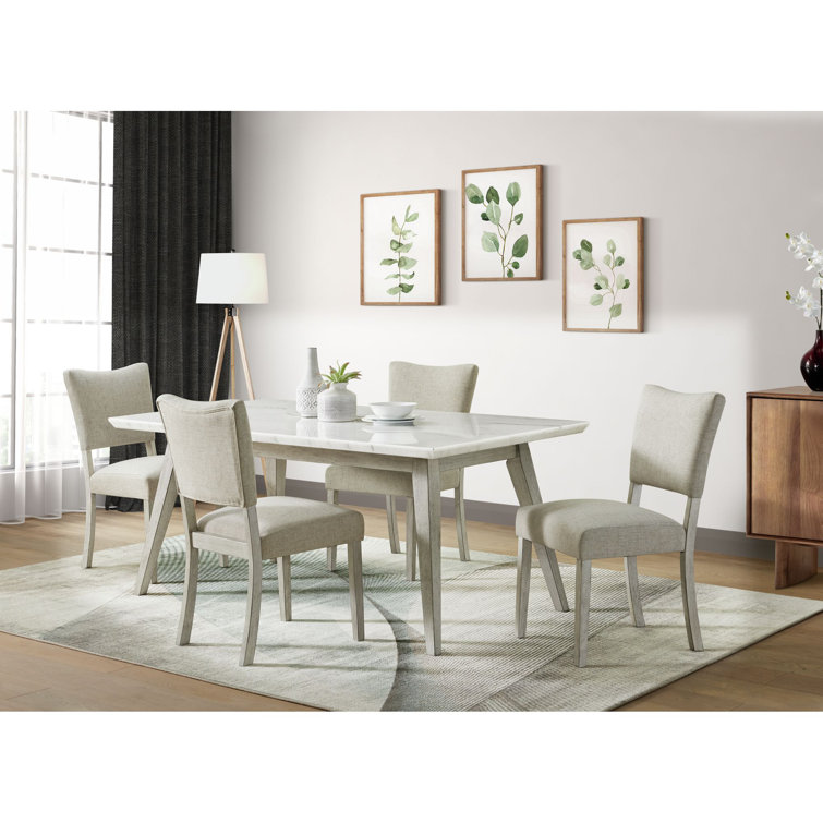 Picket House Furnishings Kean Dining Set In White With Table And Four ...