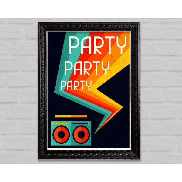 Happy Larry Party Party Party Framed Print | Wayfair.co.uk