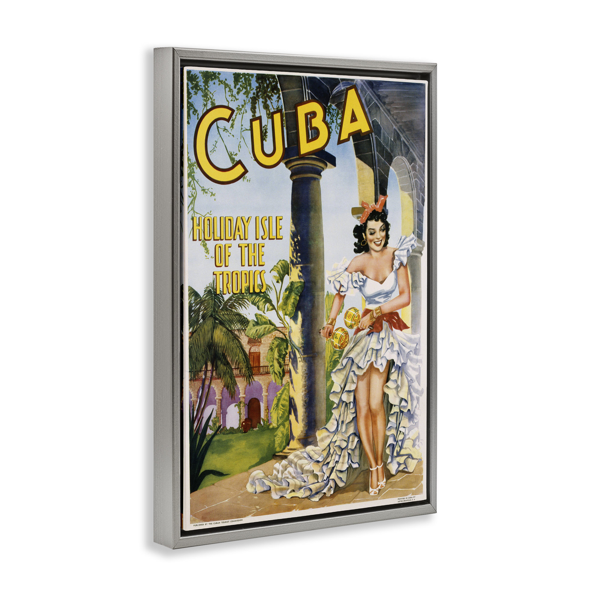 Red Barrel Studio® Cuba Travel Advertisement Floating Frame, design by ...