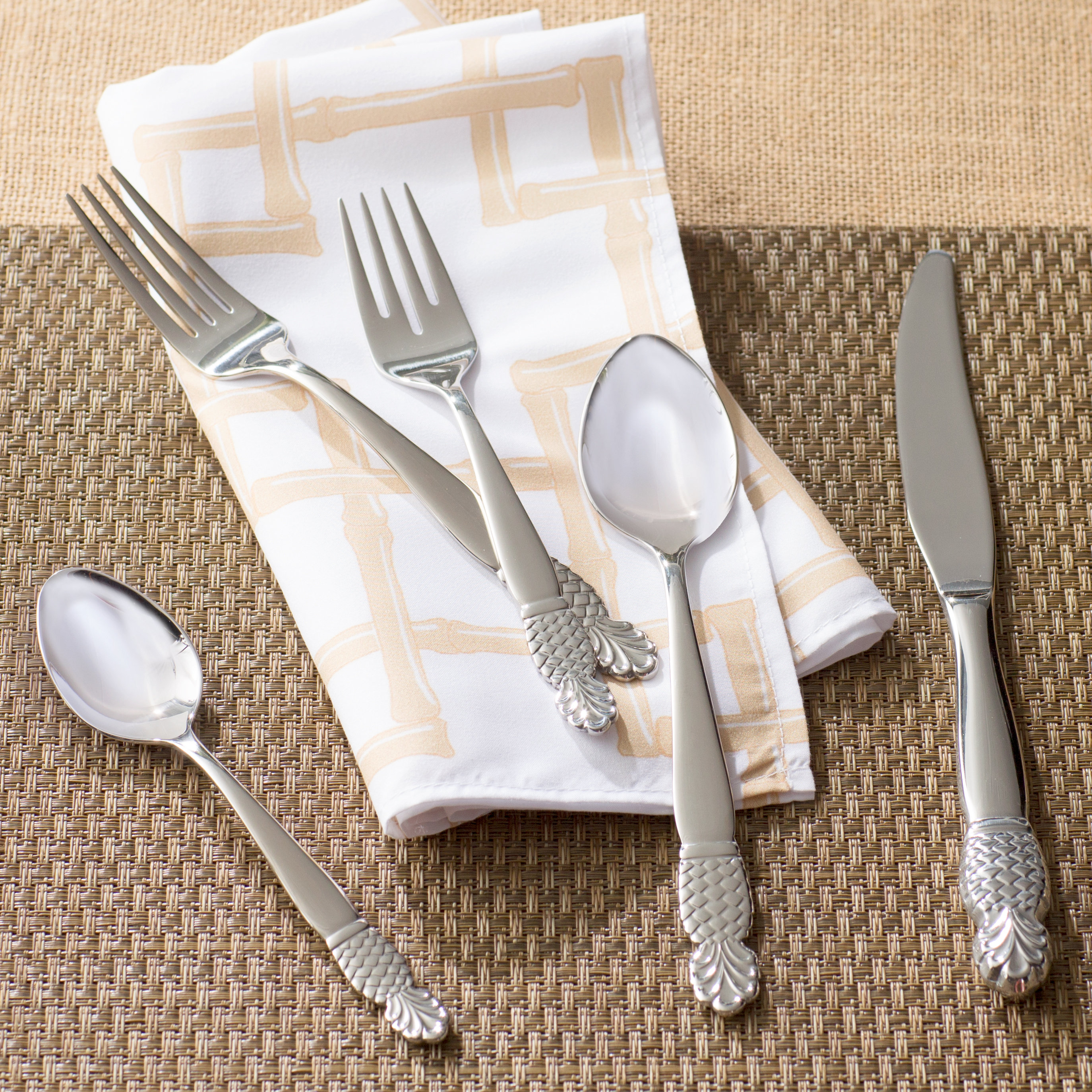 Bay Isle Home™ Wacker 5 Piece 18/10 Stainless Steel Flatware Set ...