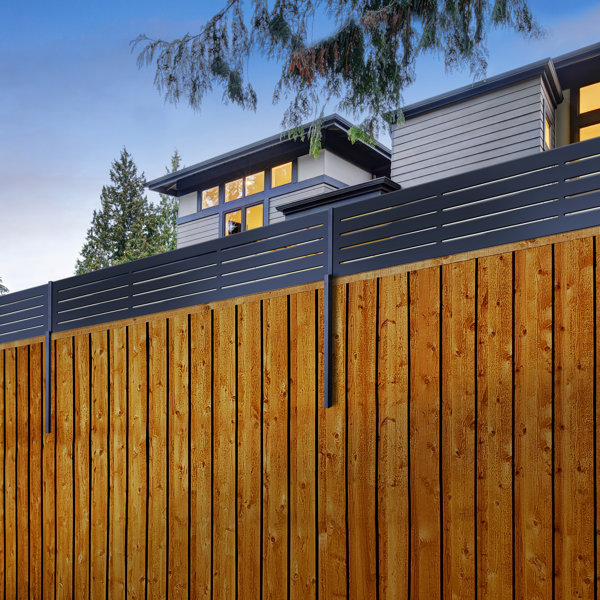 OUTDECO Linea Galvanized Steel Wall and Fence Extension Privacy Panel ...