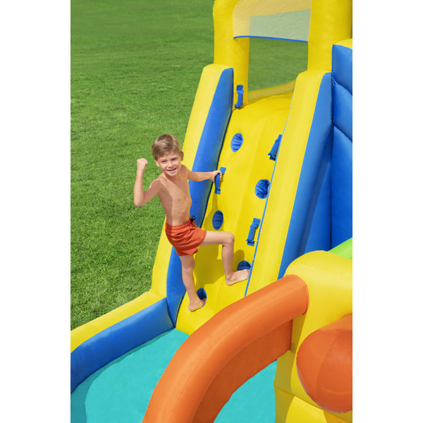 Bestway H2OGO AquaRace Inflatable Outdoor Water Slide Park with Air ...