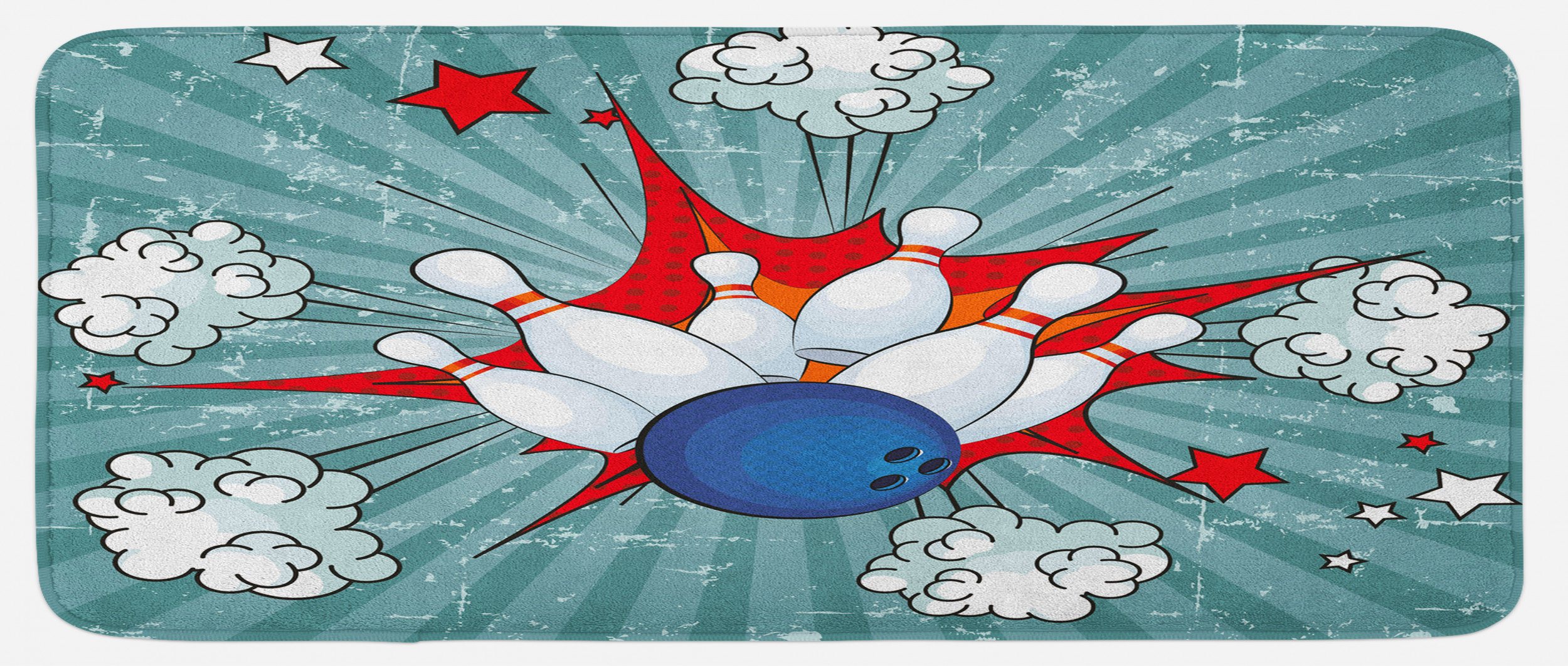 East Urban Home Retro Comic Cartoon Ball Crash Image Pop Art Stars Aim ...