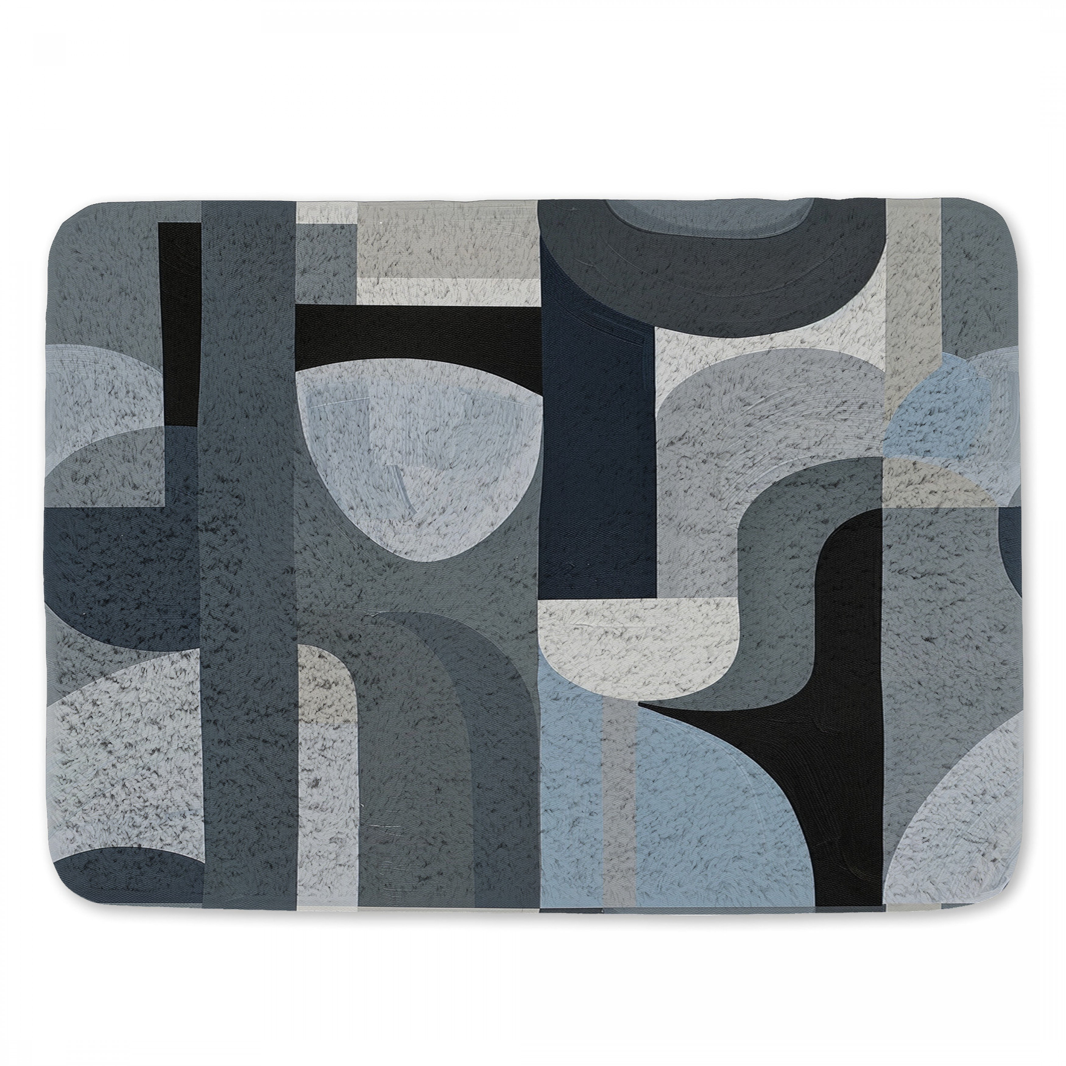 George Oliver Abstract Blocks Bath Mat Graphics Bathroom Decor ...