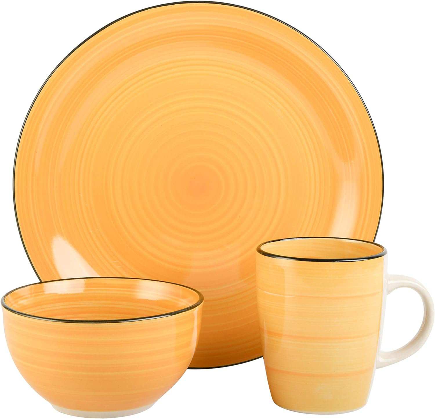 Gibson Home Colour Vibes 12-Piece Dinnerware set - Assorted Colours ...