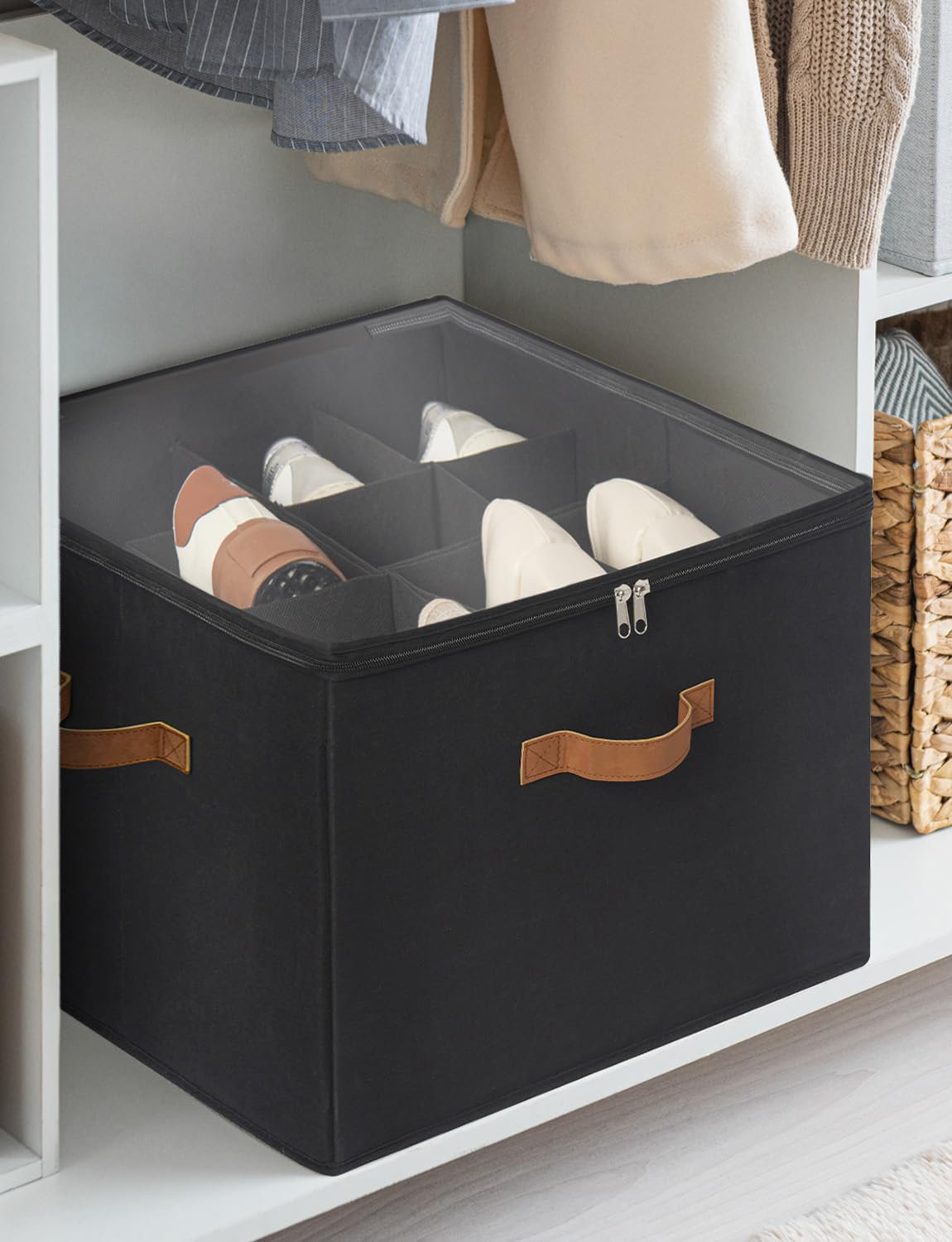 Latitude Run® Shoe Organizer For Closet, Fits Up To 16 Pairs, Shoe ...