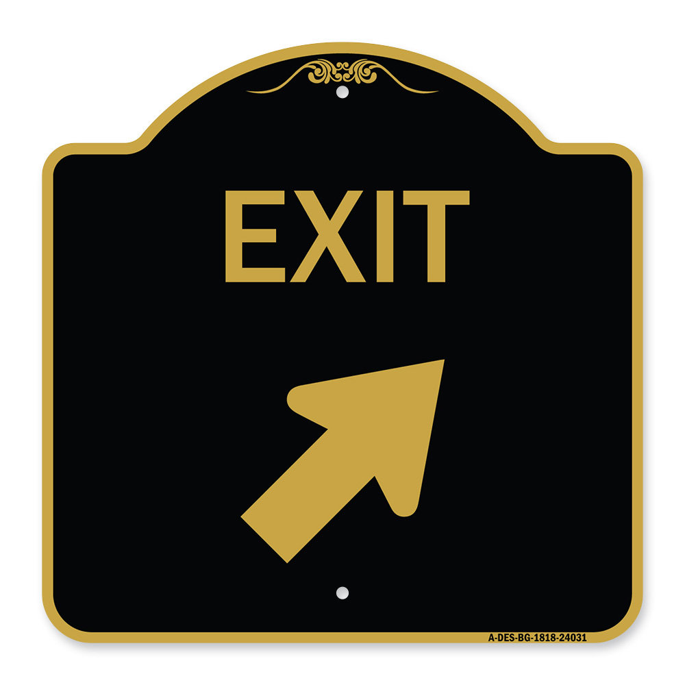 Signmission Designer Series Sign - Exit Sign Exit With Right Arrow ...