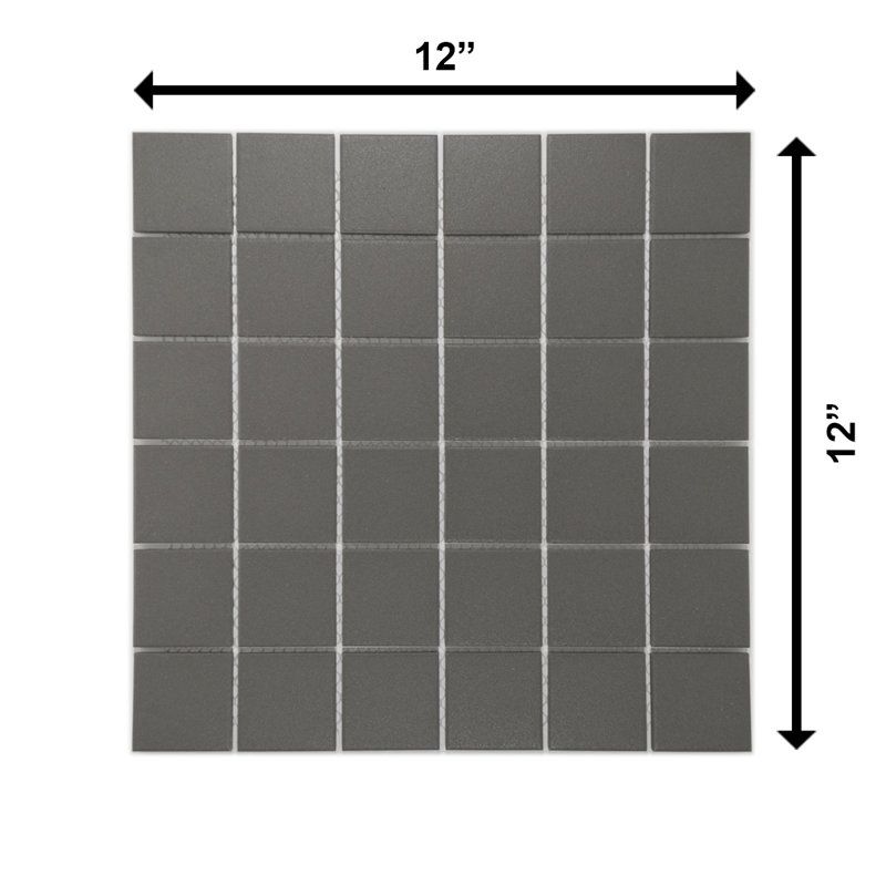 Qube Tiles Sage 2" x 2" Square Porcelain Matte Mosaic Tile | Wayfair