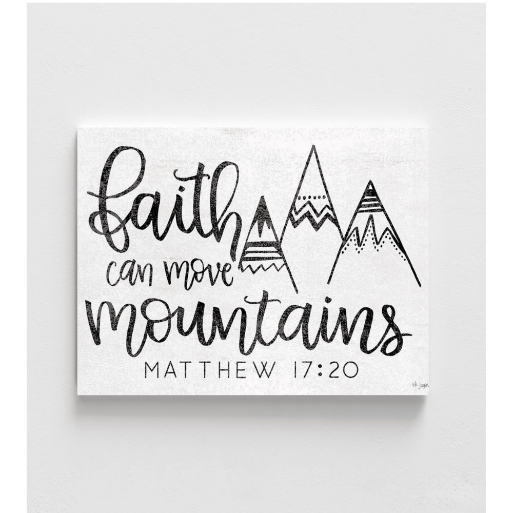 WeFrameArt Faith Can Move Mountains, Framed Matthew 17:20 Print, Extra ...