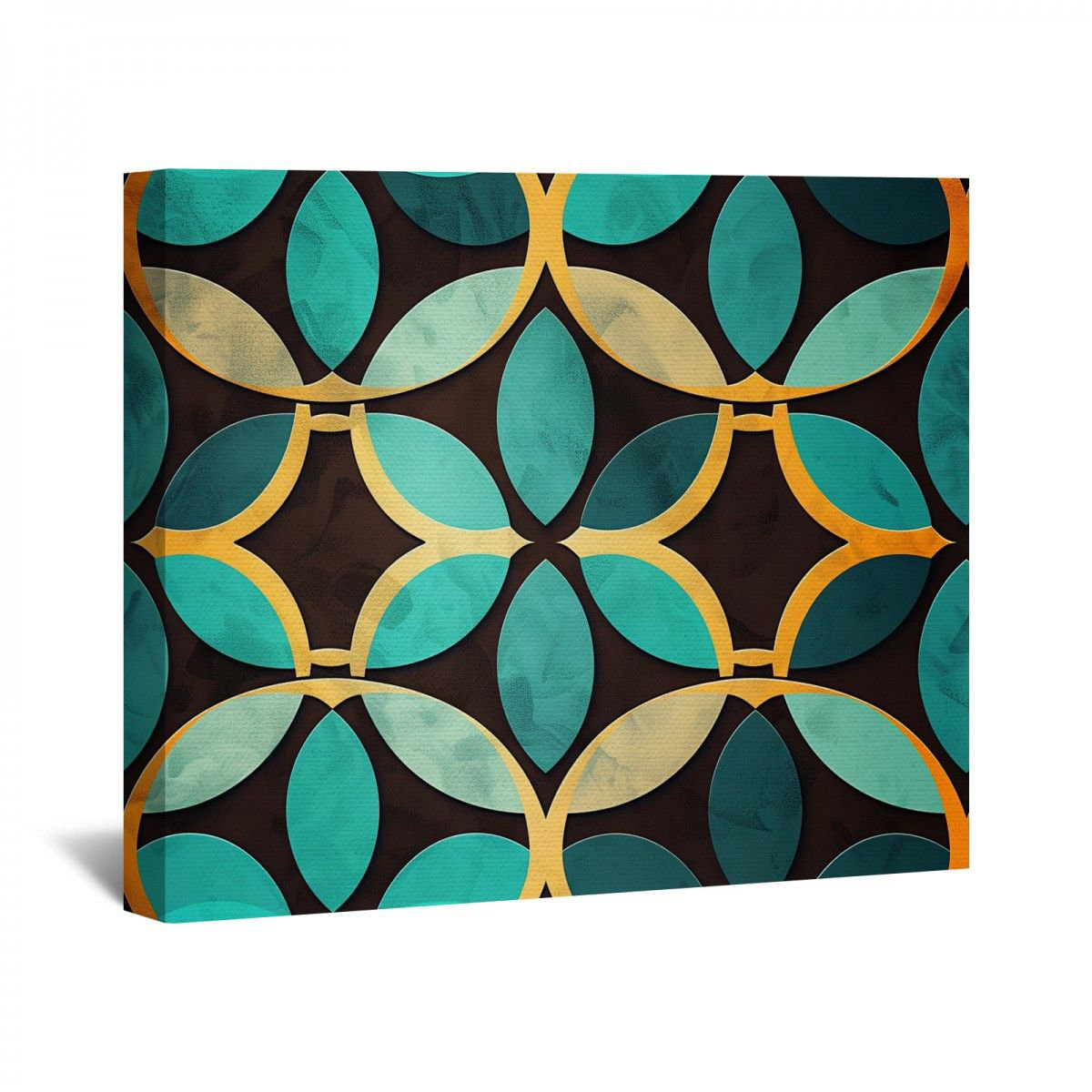 George Oliver Retro Pattern Canvas Wrap - Visual Art Wall Decor ...