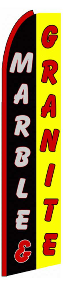 NeoPlex Marble & Granite Polyester 138 x 38 in.Feather Banner | Wayfair