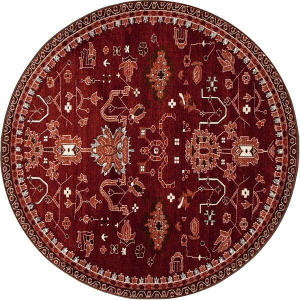 Charlton Home® Aldrige Red Area Rug & Reviews | Wayfair