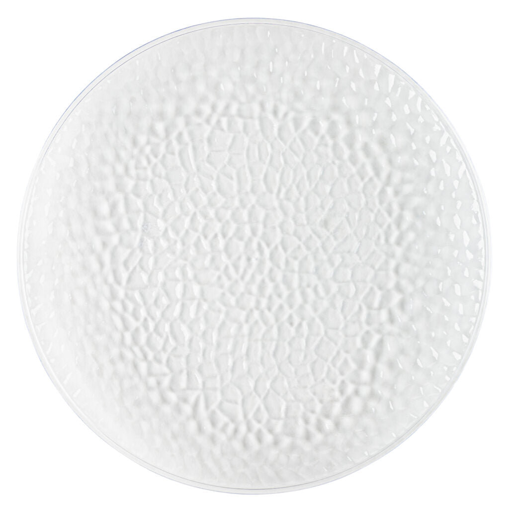 EcoQuality Ecoquality 13 Inch Round Hammered Clear Plates 32 Guests ...