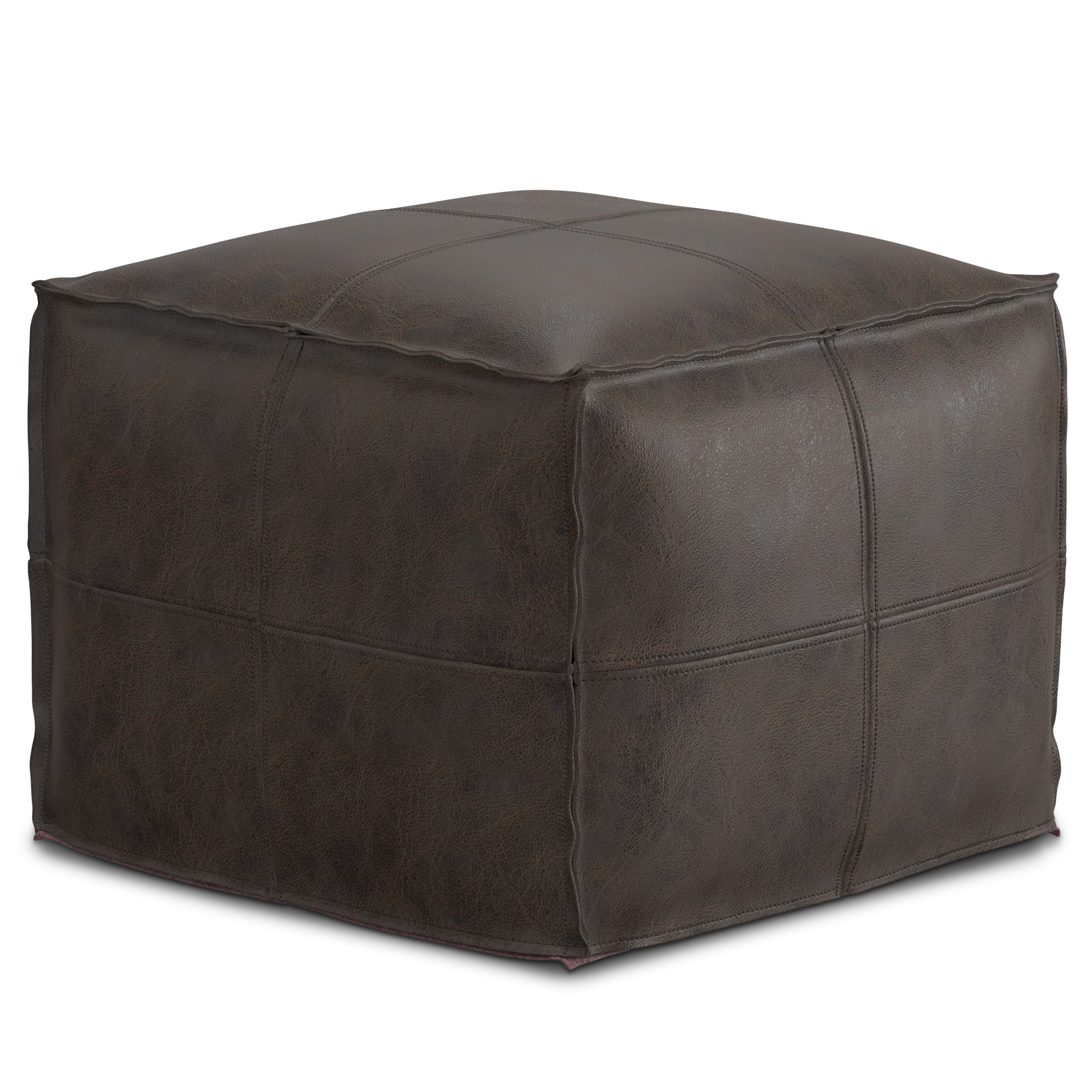 Simpli Home Tremblay 18" Wide Square Pouf Ottoman & Reviews - Wayfair Canada