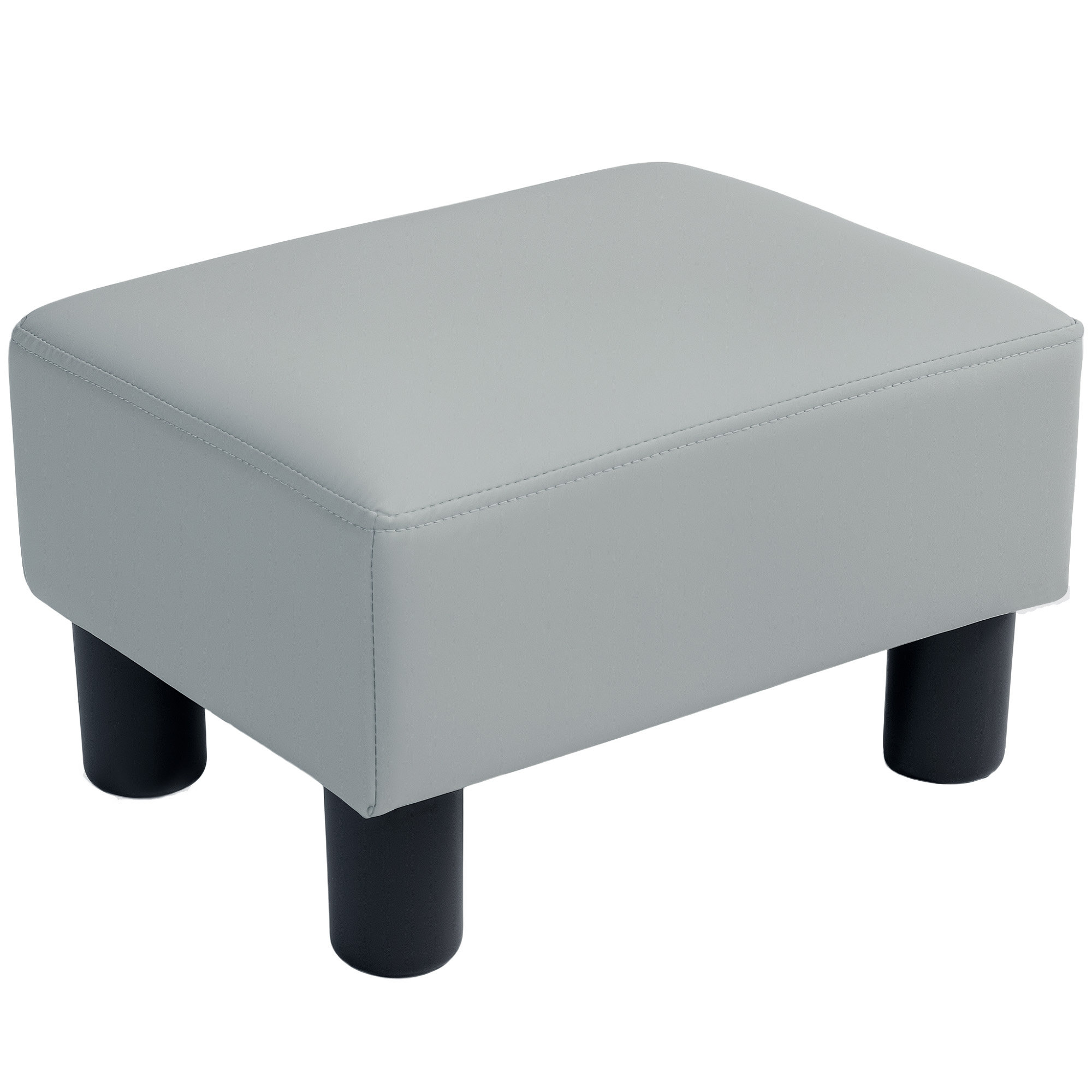 Latitude Run Bernece 40cm Wide Faux Leather Solid Colour Footstool ...
