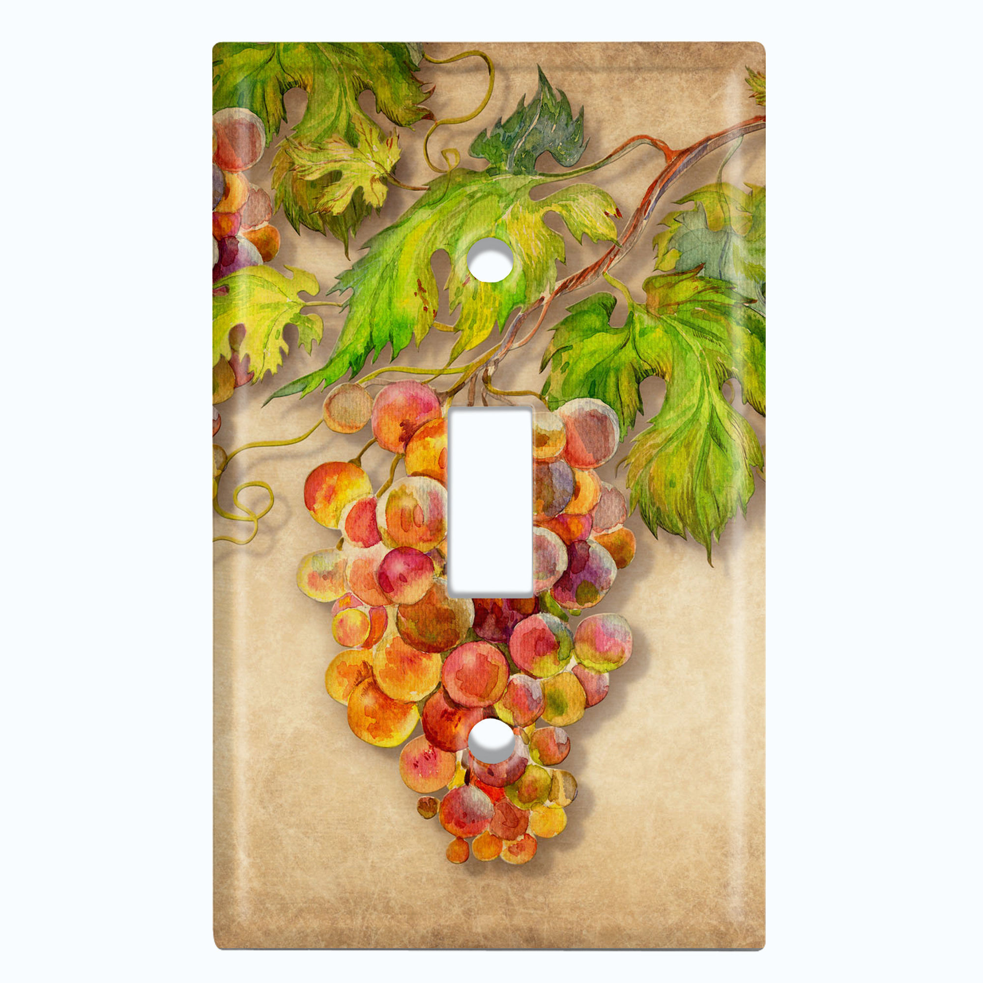 WorldAcc Metal Light Switch Plate Outlet Cover (Kitchen Grape Vine Wine ...