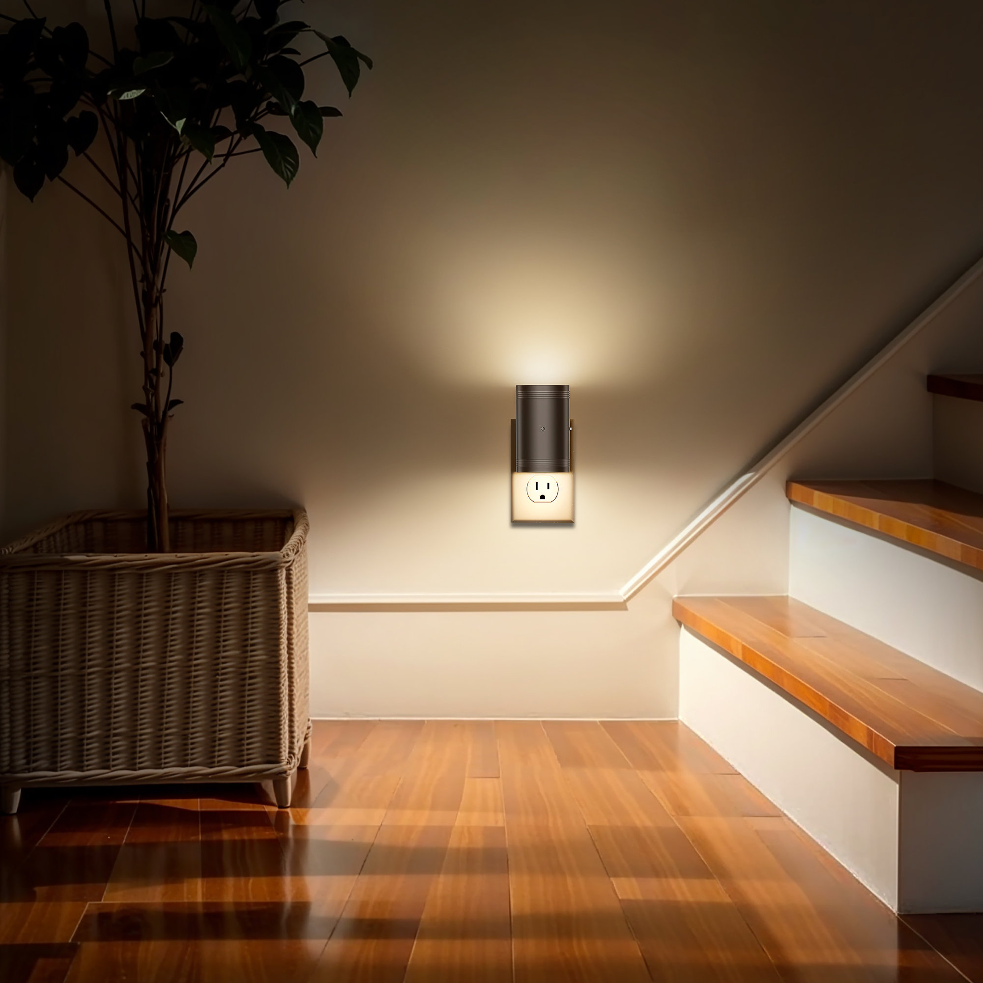 woxeon 3000K Cylinder Night Light Dimmable Nightstand Wall Sconces ...