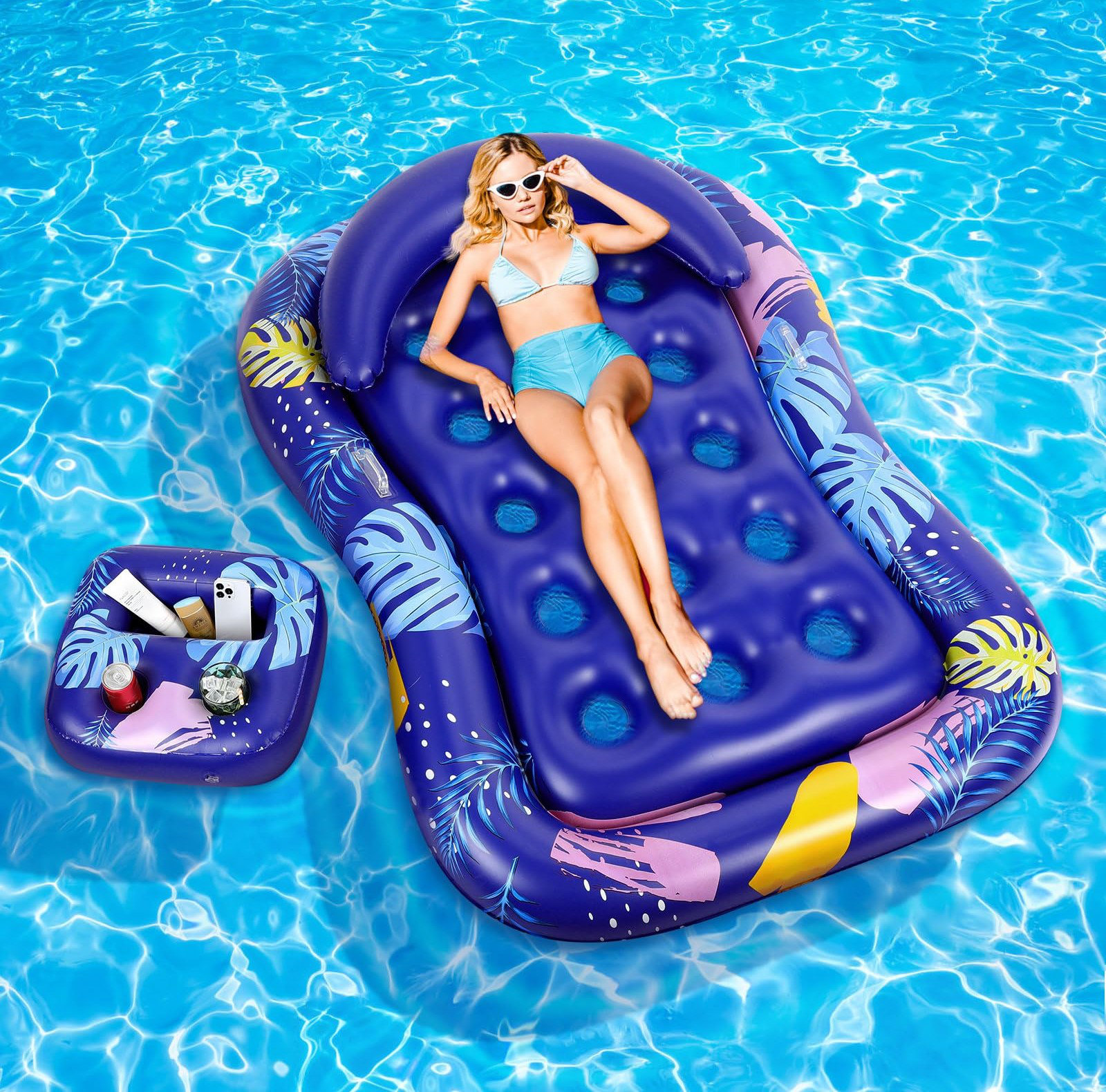 INVOTOT Floats Adult, Inflatable Chairs, Pool Floaties, Inflatable Pool Toys With Cup Holders ...