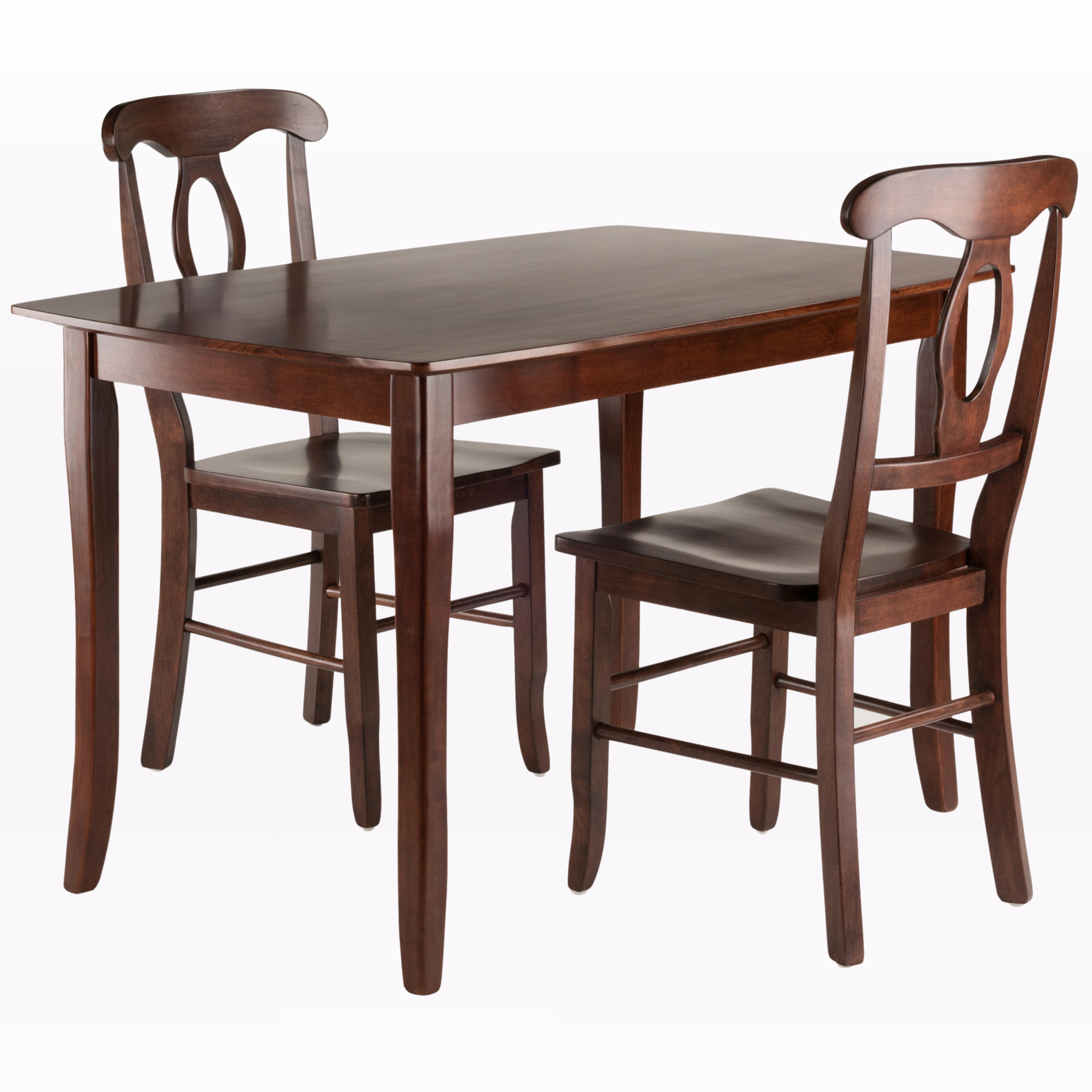 Lark Manor™ Irith Walnut Dining Set with Key Hole Back Chairs | Wayfair
