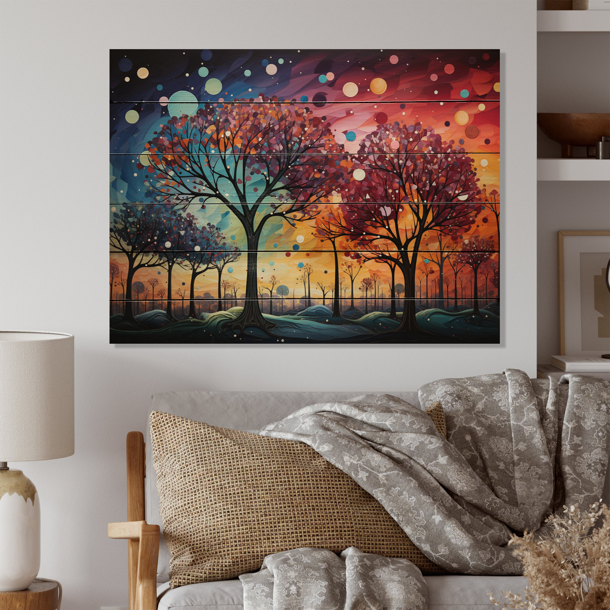 Red Barrel Studio® Palm Trees Palm VIII On Wood Print | Wayfair