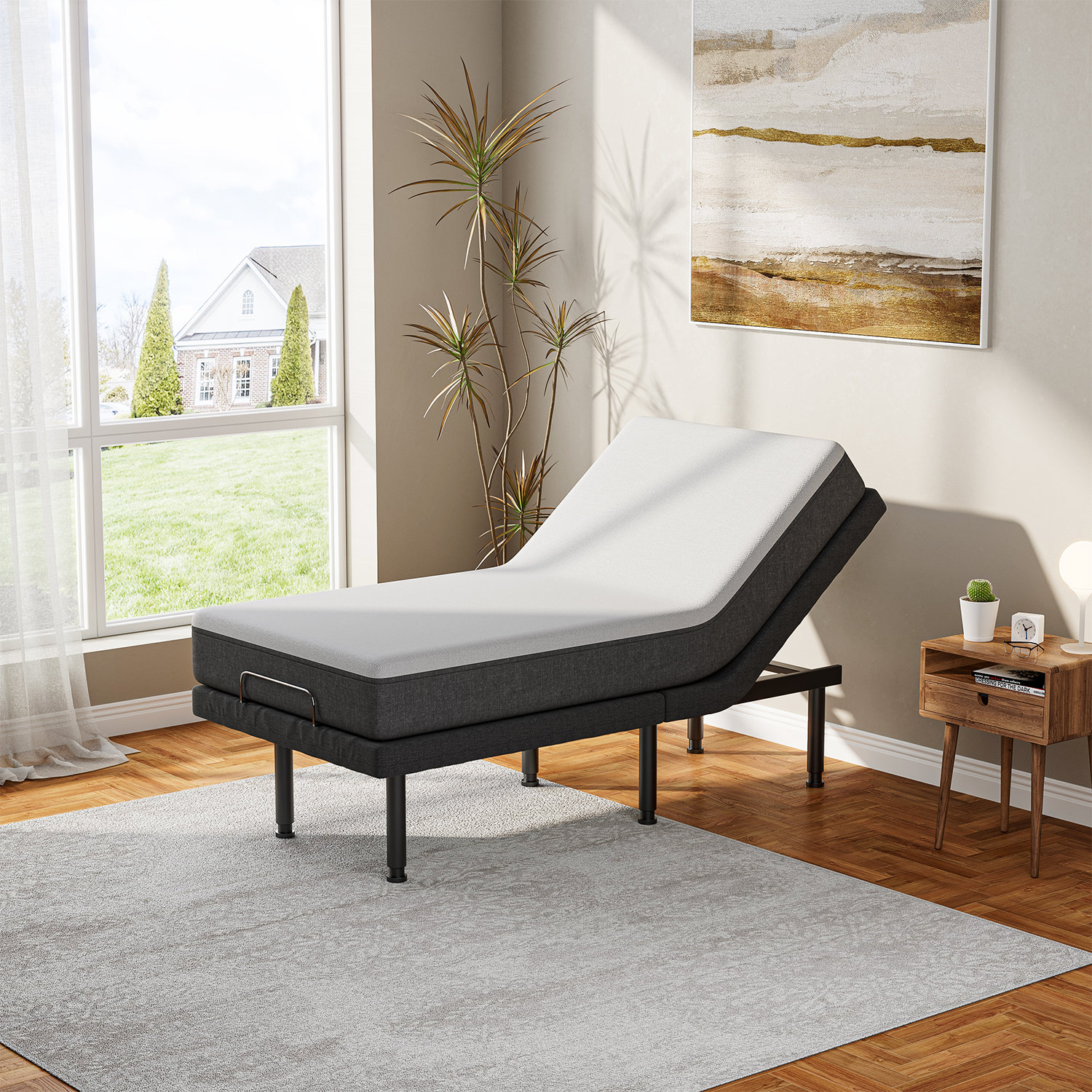 Alwyn Home Piltzville Massaging Zero Gravity Adjustable Bed with ...