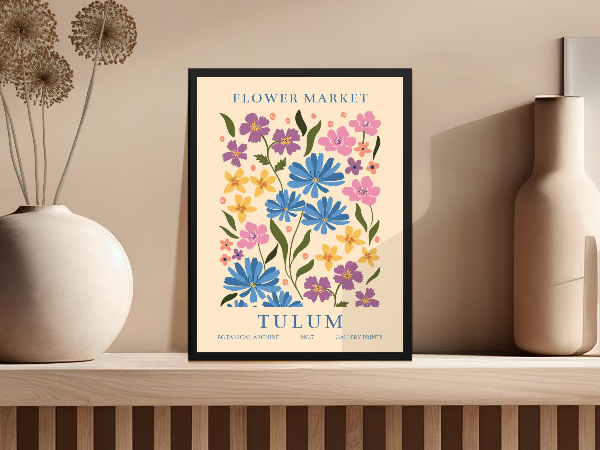 Lark Manor Flower Market Tulum Botanical Archive Gallery Prints Poster ...