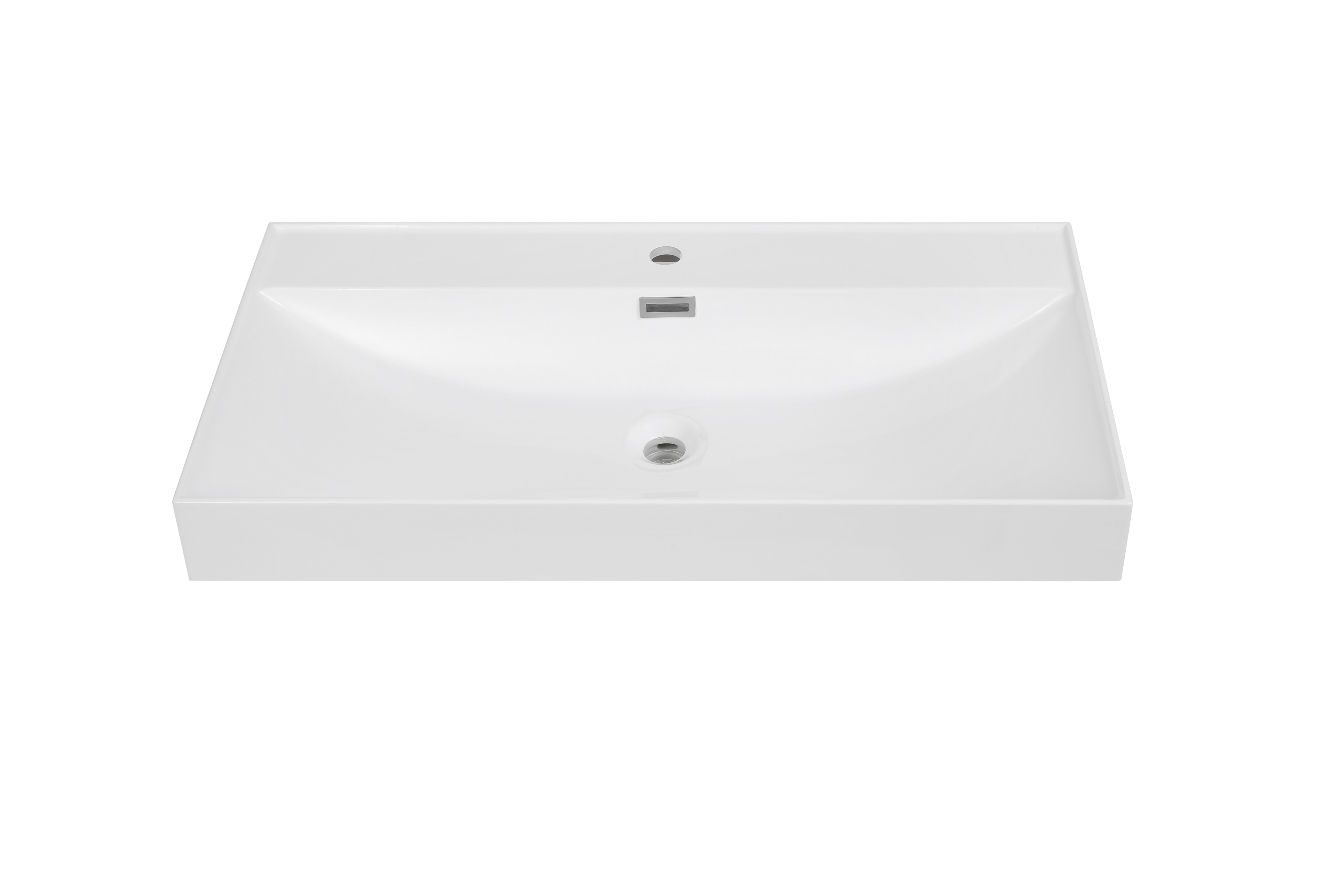 Streamline Bath 35.4" Solid Surface Resin Streamline Vanity Top ...