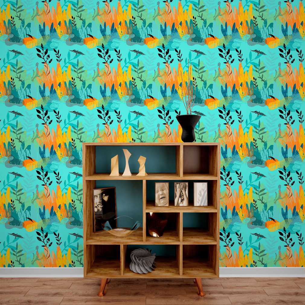 Winston Porter Dayzha Forest 8.5' L x 24" W Peel and Stick Wallpaper ...