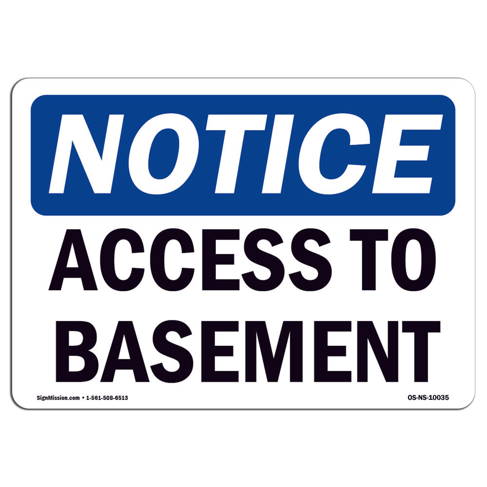 SignMission Access to Basement Sign | Wayfair