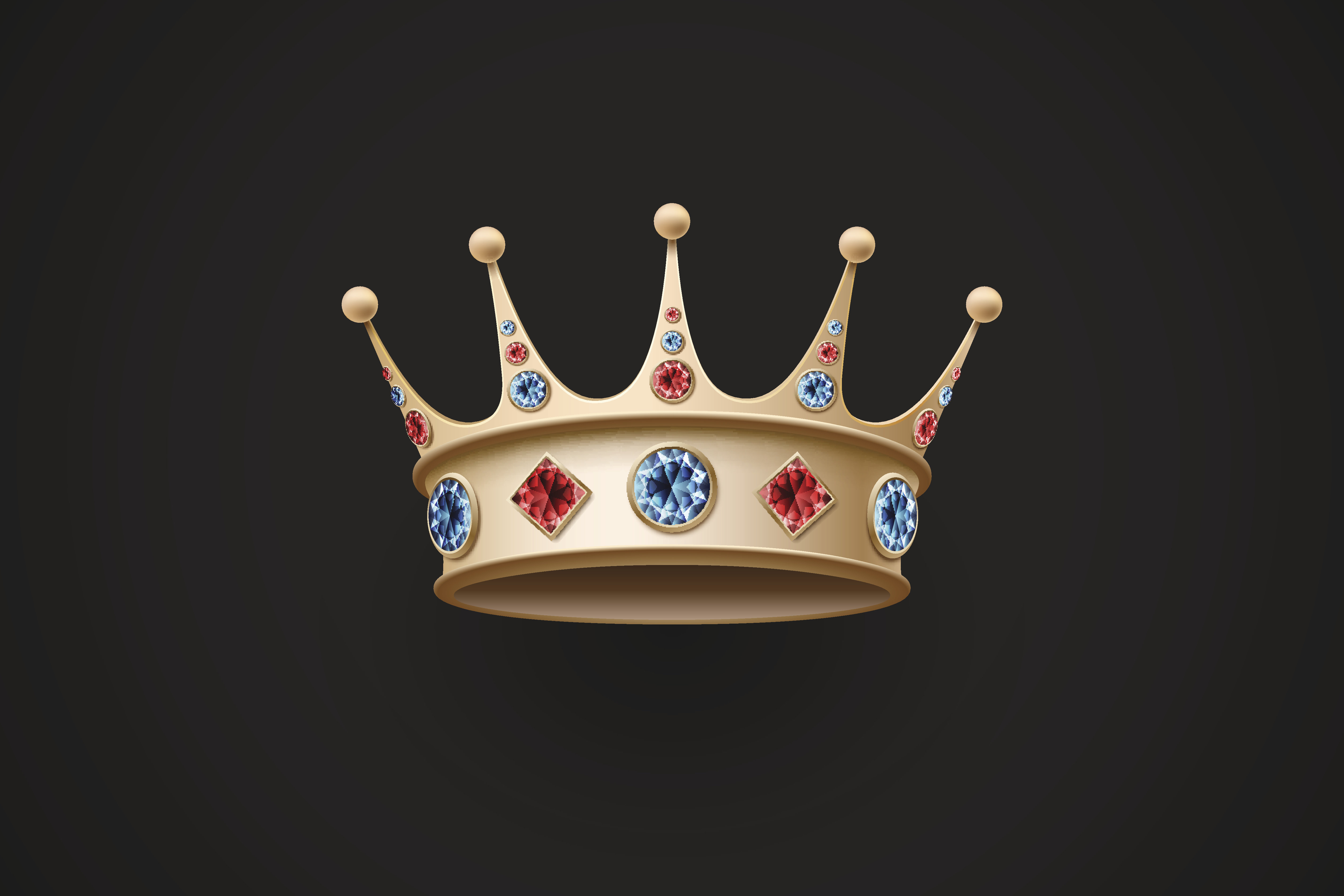 Wildon Home® Gold Royal Crown - Graphic Art on Canvas | Wayfair