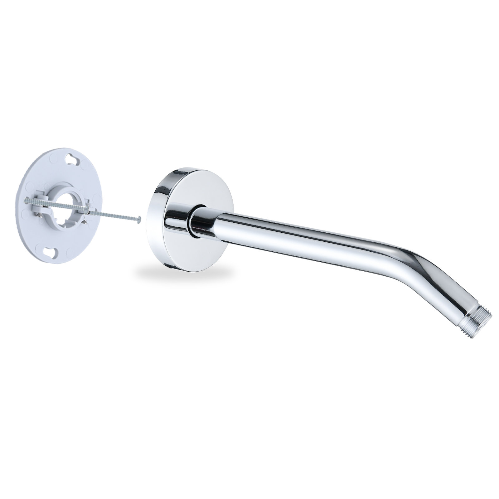 SARMEYA 10 Inch Shower Arm with Flange and Stabilizer | Wayfair