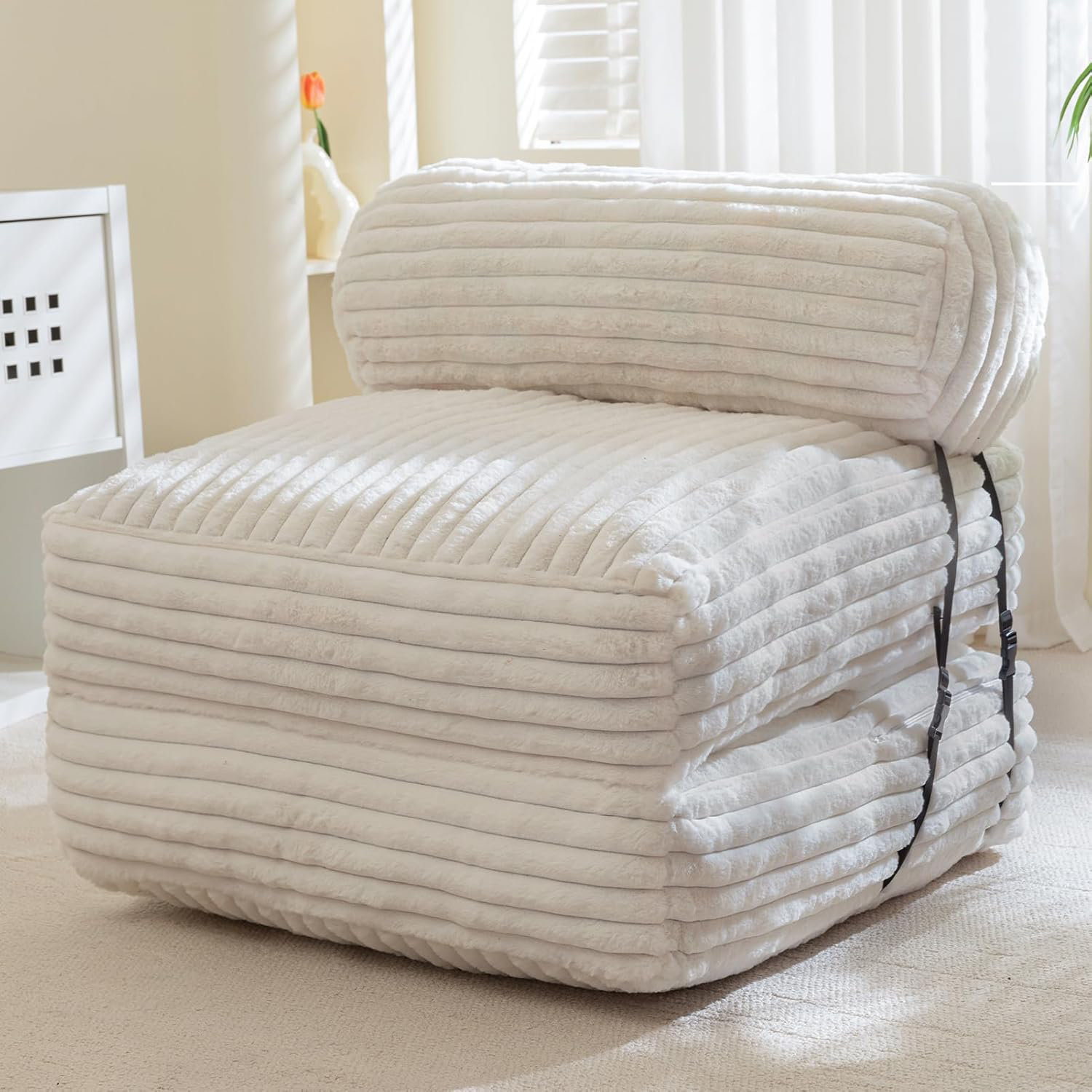 Ebern Designs Folding sofa bed, convertible sleeper with backrest ...