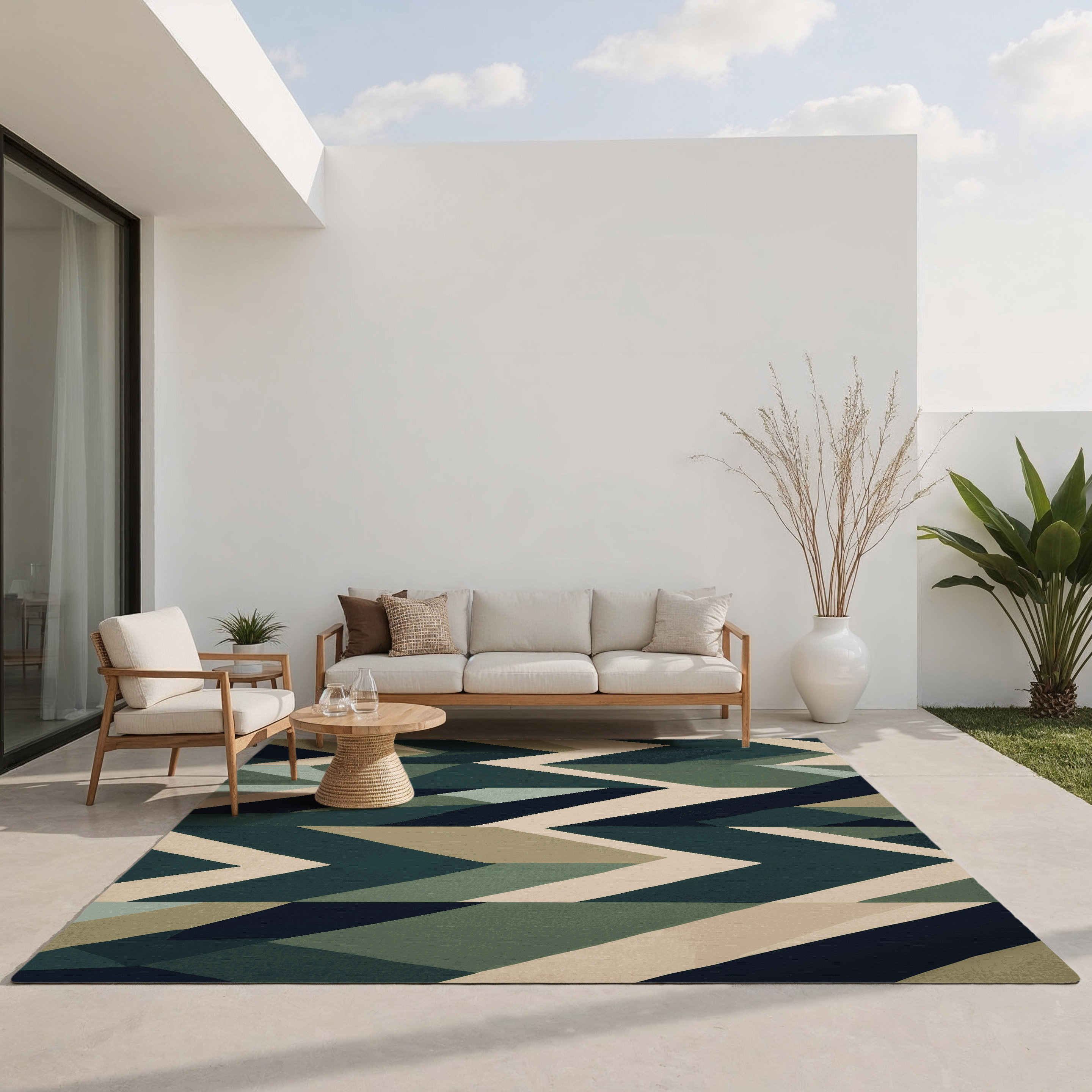 Wrought Studio™ Stellar Pathway Indoor And Outdoor Area Rug | Wayfair