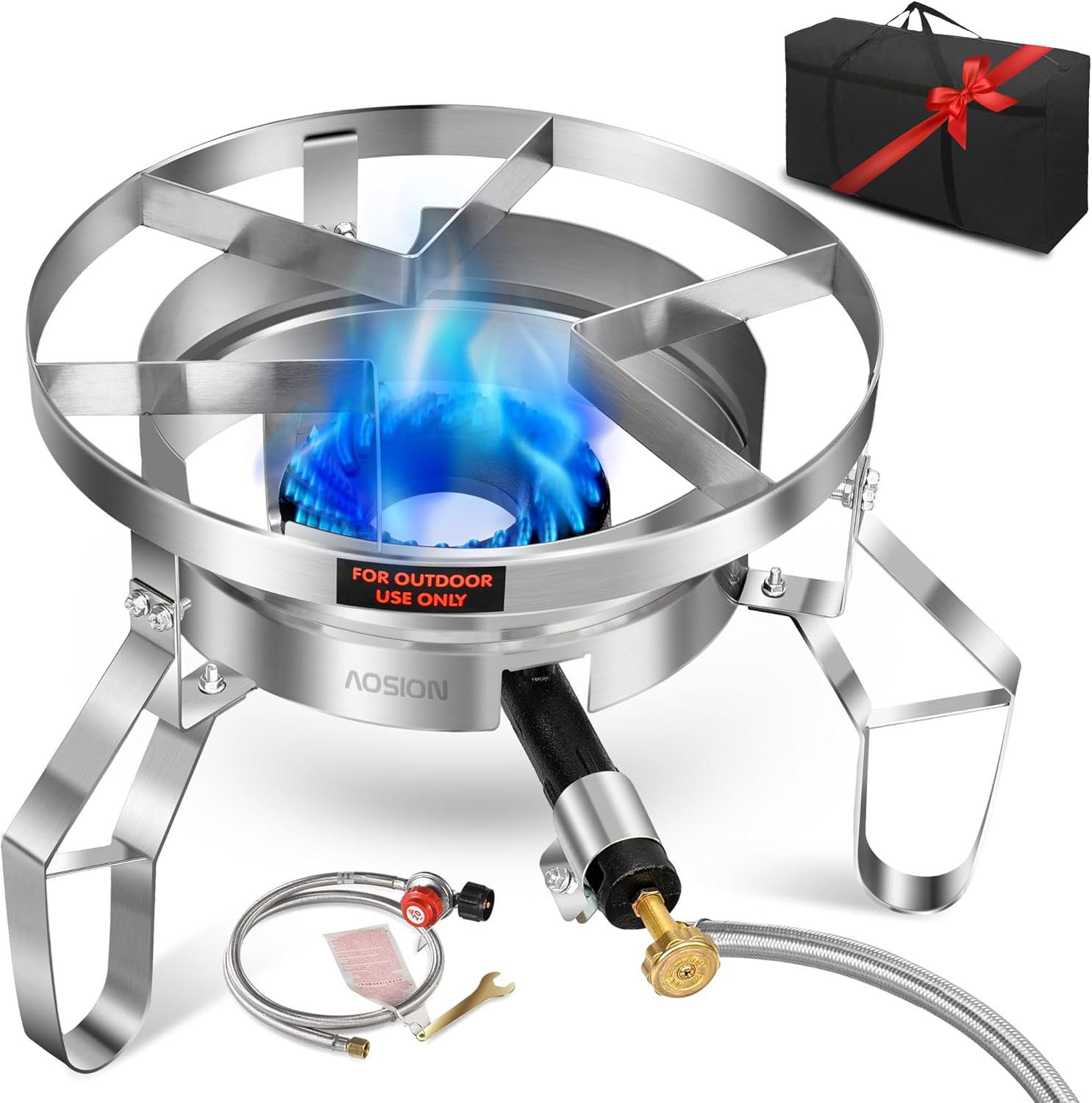 ARC 200,000/btu Stainless Steel Single Burner Propane Stove,heavy Duty Outdoor Propane Burner ...