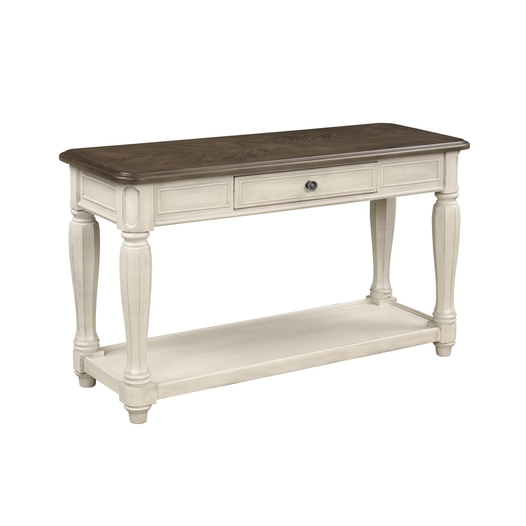Ophelia & Co. Antique White Console Table w/ Storage | Wayfair