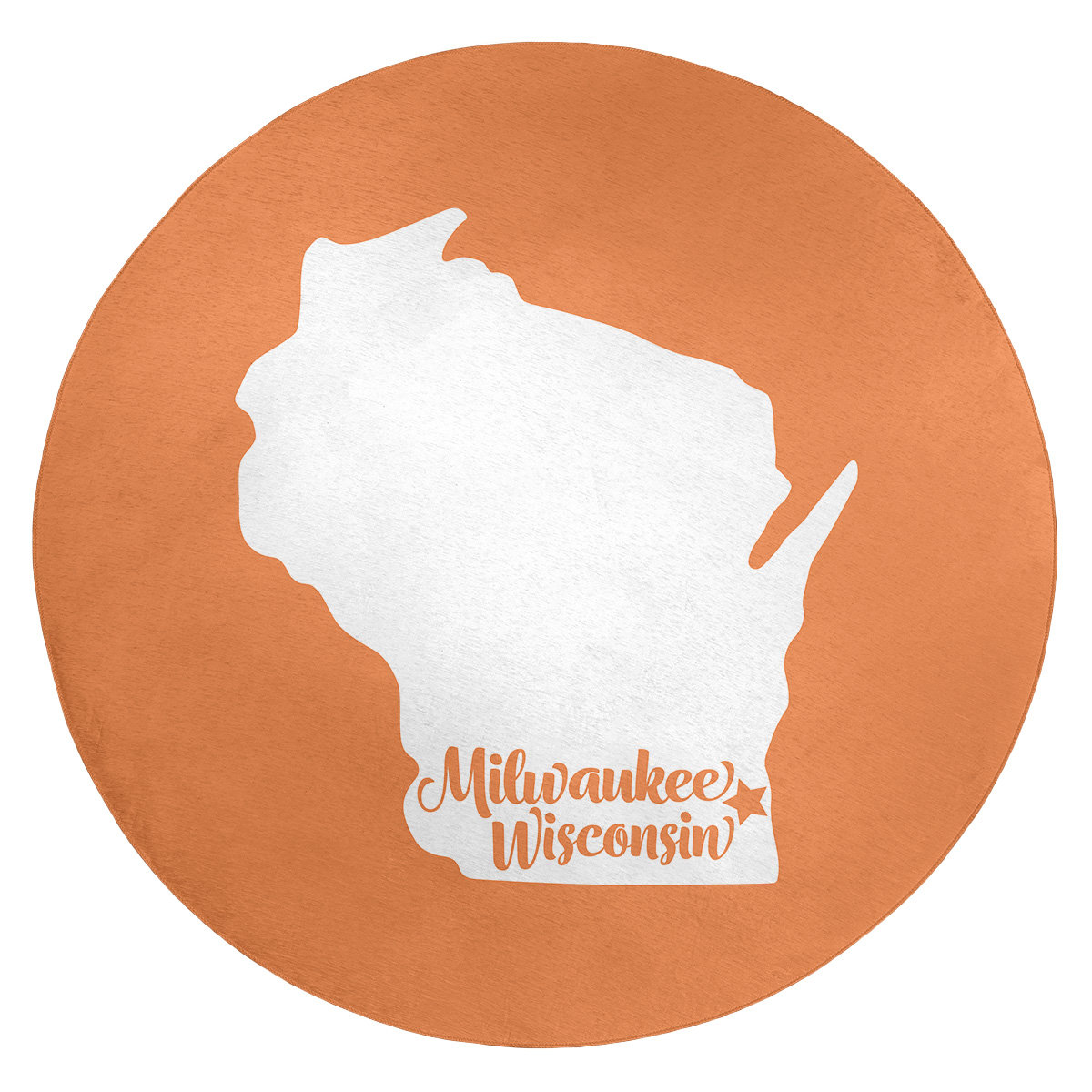 East Urban Home Milwaukee Wisconsin Poly Chenille Rug | Wayfair