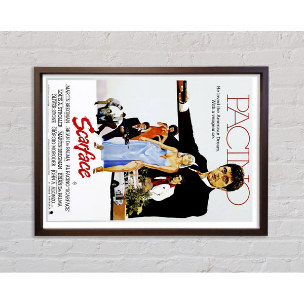 Bright Star Al Pacino Scarface - Single Picture Frame Print on Canvas ...