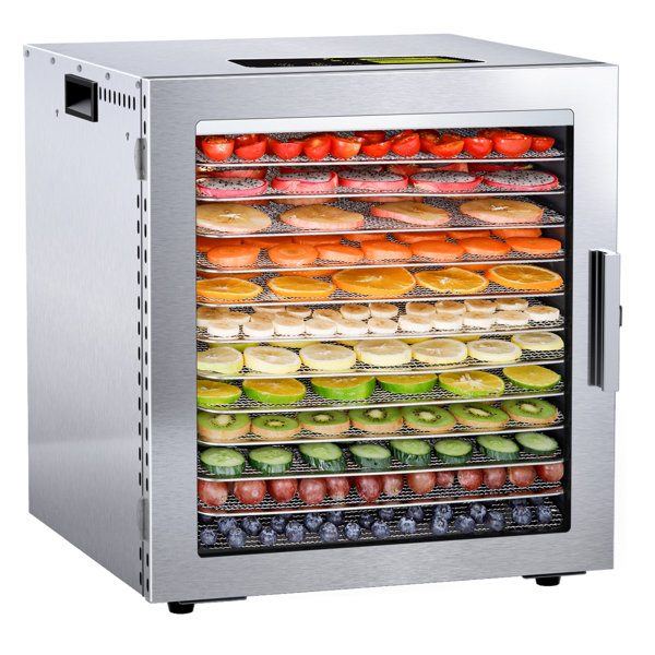 LIANQIAN Commercial Food Dehydrator Machine with 12 Stainless Steel ...