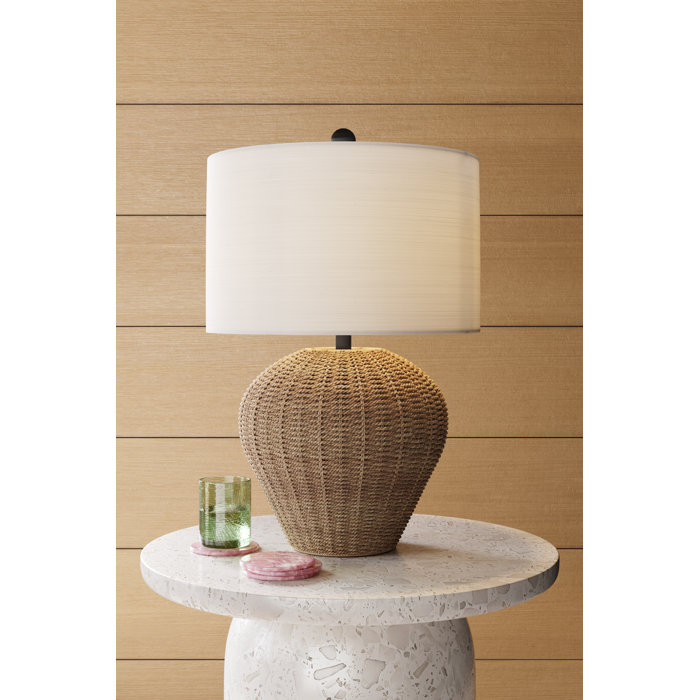 Sand & Stable Carlita Wicker/Rattan Table Lamp & Reviews | Wayfair