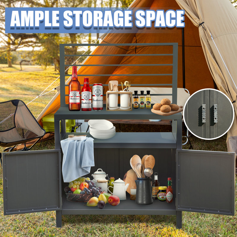 domi outdoor living Domi Louvered 37.48'' W 1 Modular Outdoor Kitchen ...