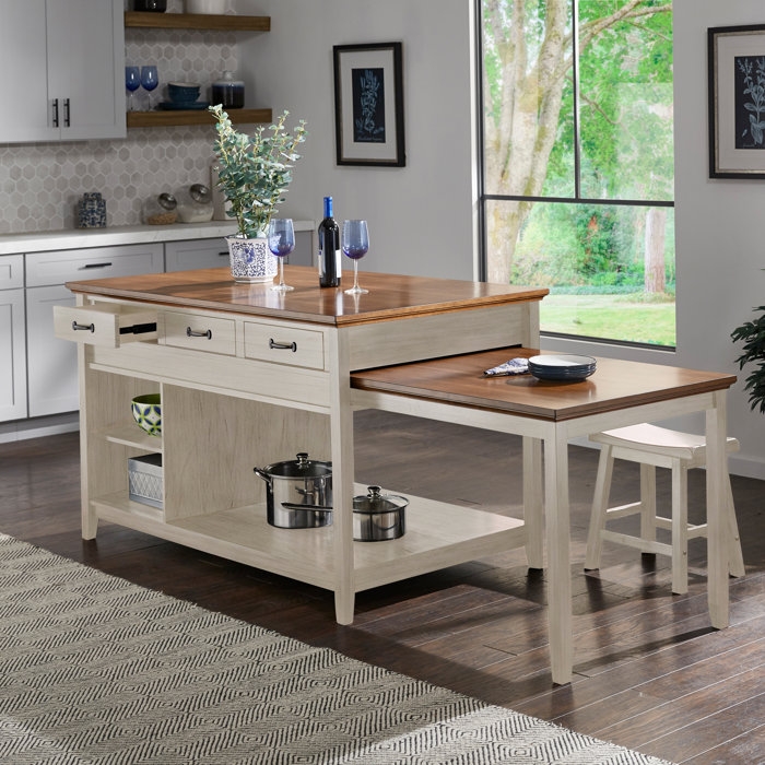 Kingstown Home Spadina Wood Kitchen Island & Reviews | Wayfair