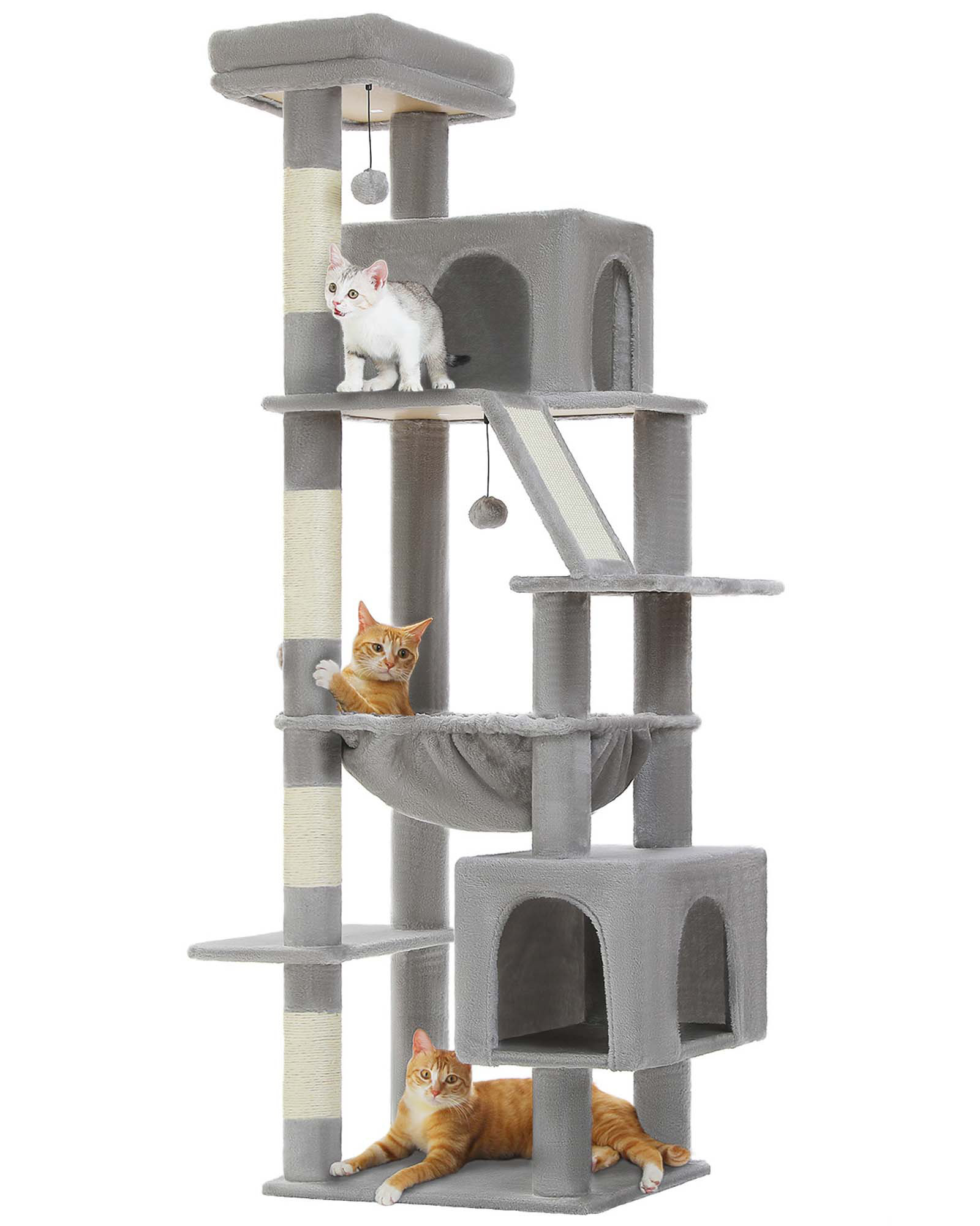 Archie & Oscar™ 71" Indoor Tall Large Cat Tree Multi-Level Cat House ...
